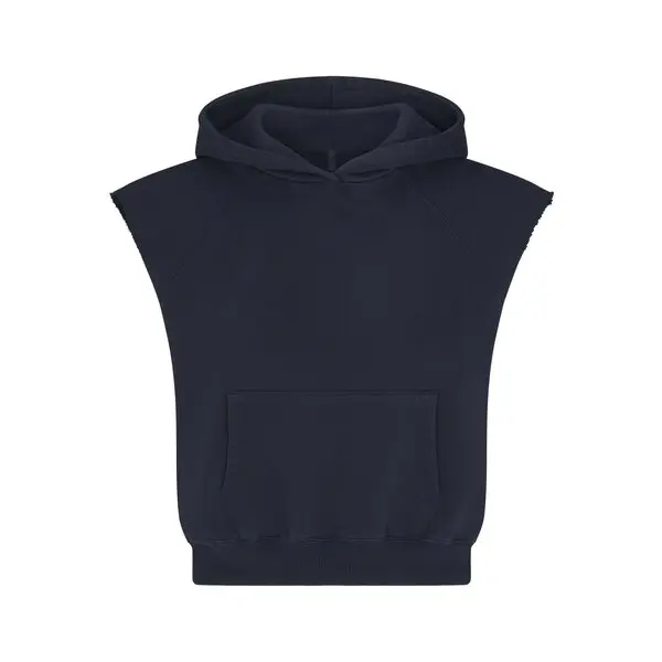 SKIMS Boyfriend Fleece Muscle Pullover - Navy