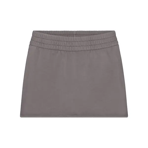 SKIMS Boyfriend Fleece Mini Skirt - Shadow