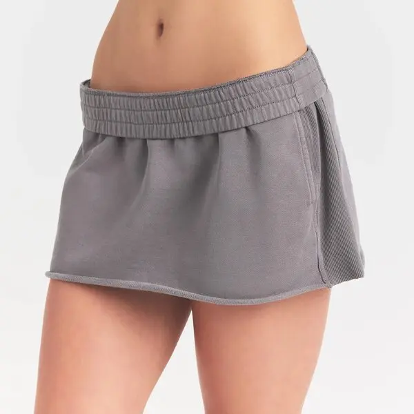 SKIMS Boyfriend Fleece Mini Skirt - Shadow