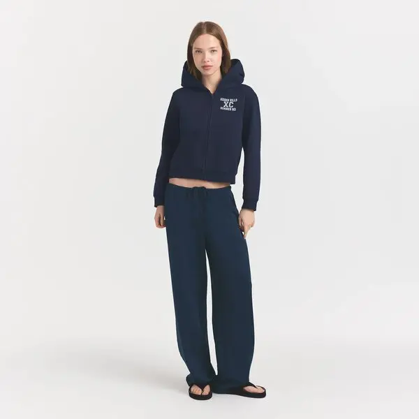 SKIMS Heavyweight Crepe Straight Leg Pant - Navy