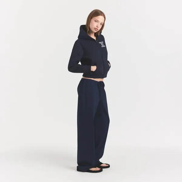 SKIMS Straight Leg Heavyweight Crepe Pants - Navy