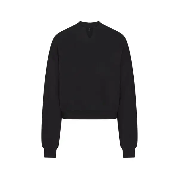 SKIMS Heavyweight Fleece Crewneck - Onyx
