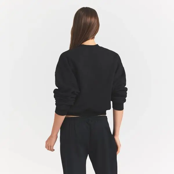 SKIMS Heavyweight Fleece Crewneck - Onyx