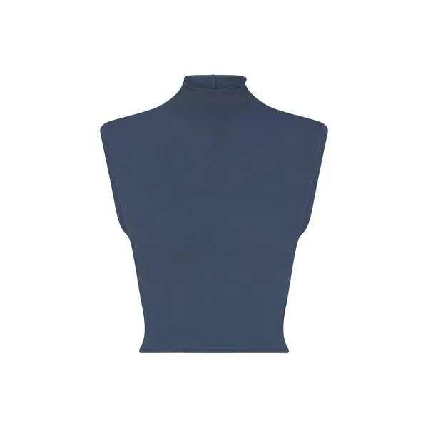 SKIMS Worn In Jersey Mock Neck Tank - Indigo