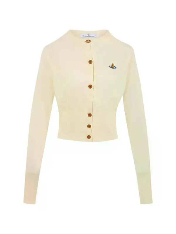 VIVIENNE WESTWOOD Bea Button Cropped Cardigan - Neutrals