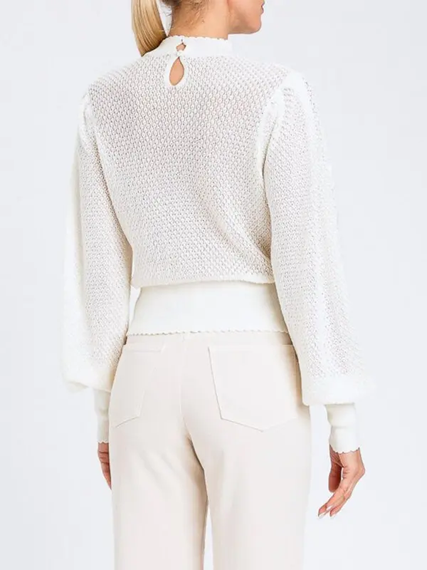 TWINSET Cotton Crochet Pullover With Lace Inserts