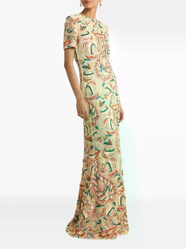 Etro Floral-embroidered Maxi Dress