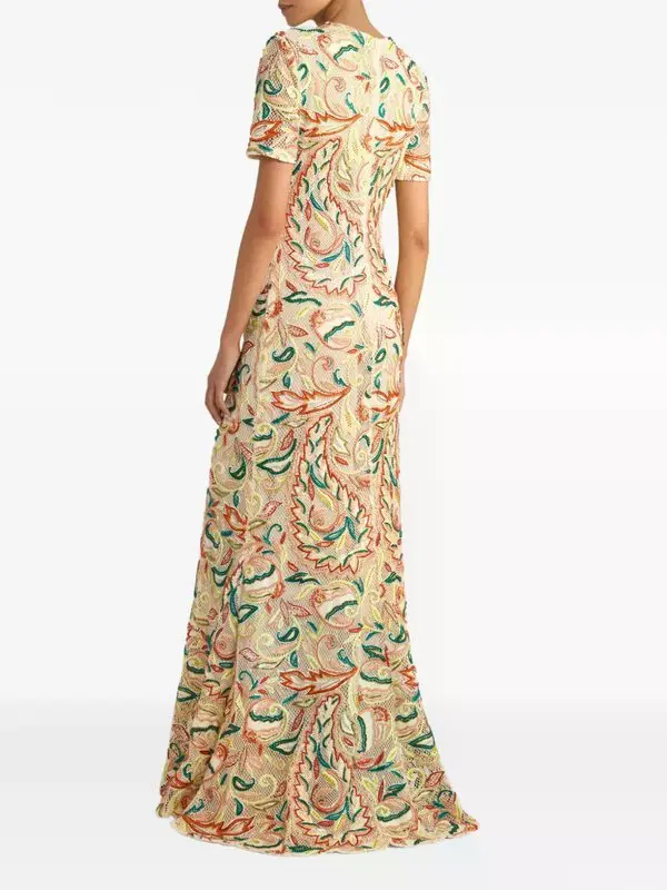 Etro Floral-embroidered Maxi Dress
