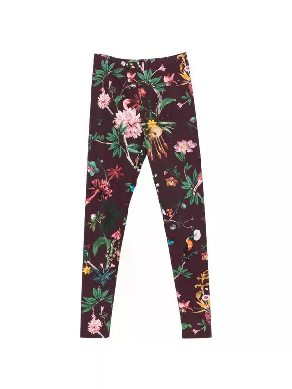 La DoubleJ Floral-print Leggings - Red