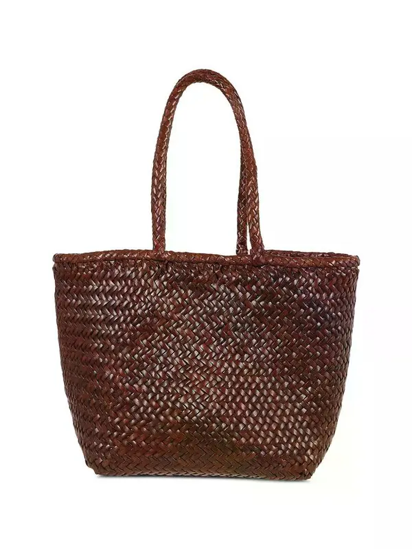 Dragon Diffusion Woven Shoulder Bag - Brown