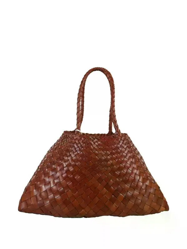 Dragon Diffusion Large Santa Croce Woven-design Shoulder Bag - Brown