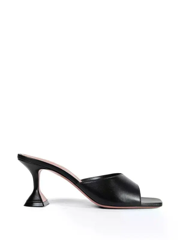 Amina Muaddi Lupita Leather Mules - Black