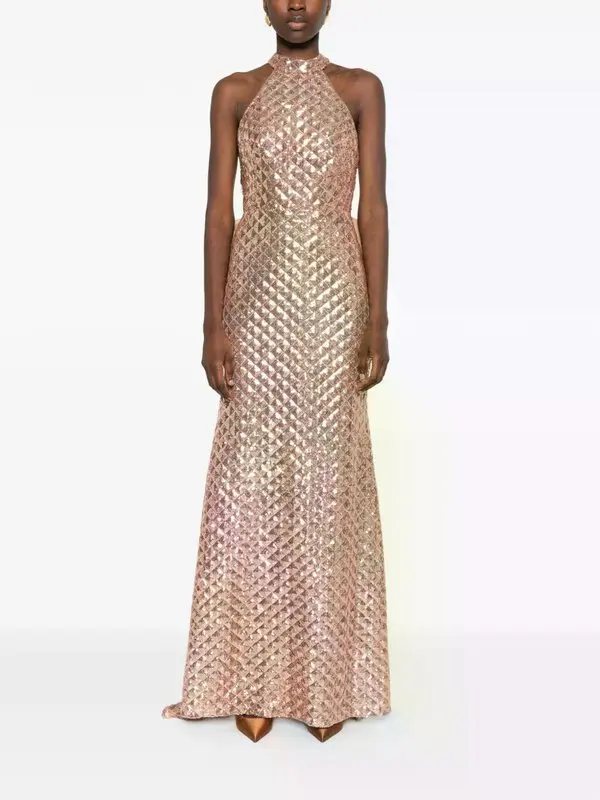 MARFIL BARCELONA Halterneck Maxi Dress
