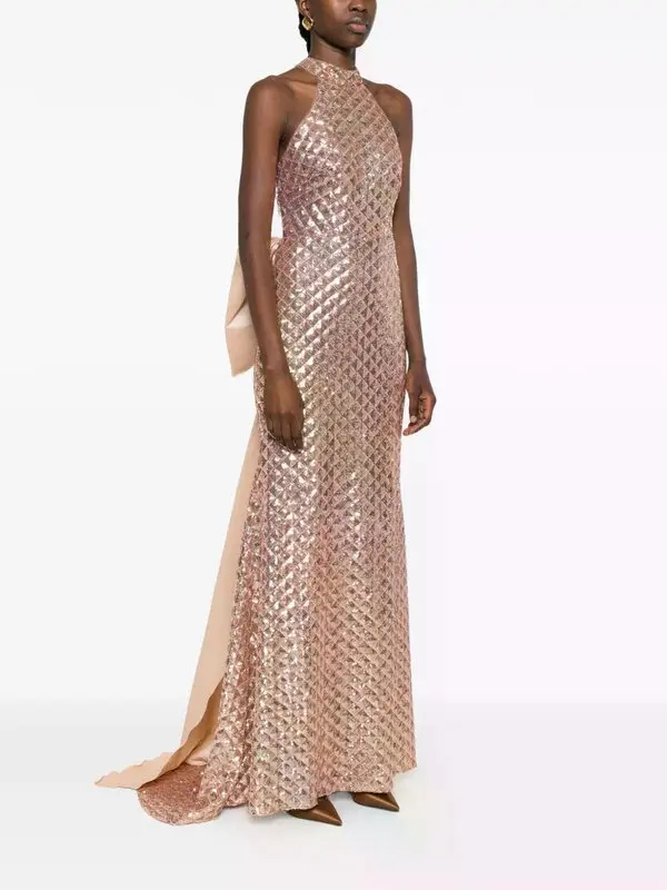 MARFIL BARCELONA Halterneck Maxi Dress