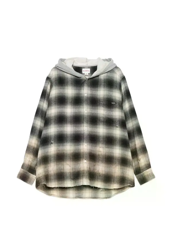 KAMIYA Hooded Checked Shirt