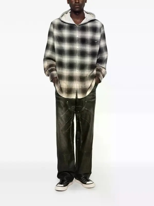 KAMIYA Hooded Checked Shirt