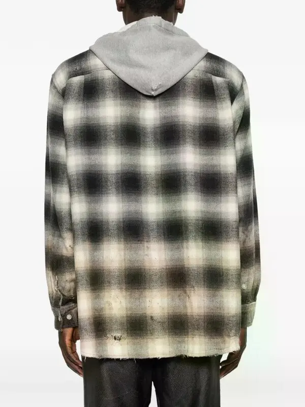 KAMIYA Hooded Checked Shirt