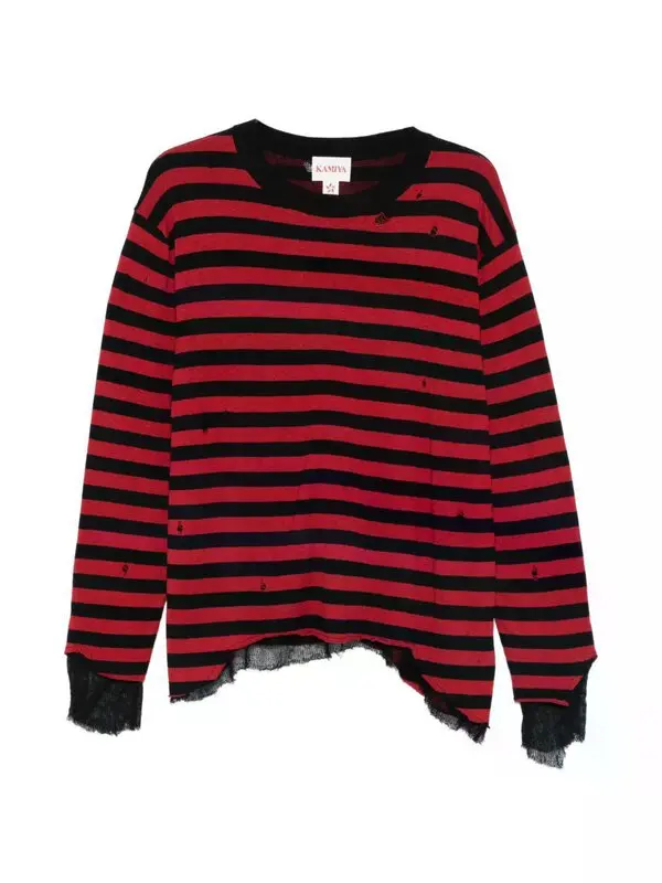 KAMIYA Striped Sweater - Red