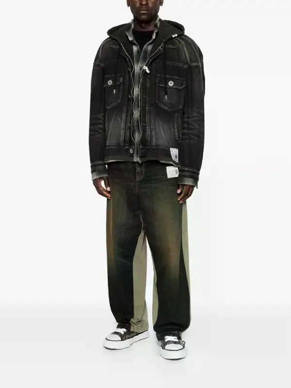 Mihara Yasuhiro Hooded Denim Jacket With Chest-pocket
