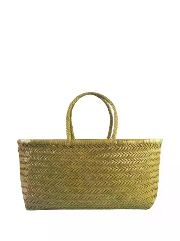 Dragon Diffusion Small Triple Jump Woven-design Tote Bag - Green