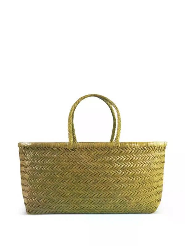 Dragon Diffusion Small Triple Jump Woven-design Tote Bag - Green