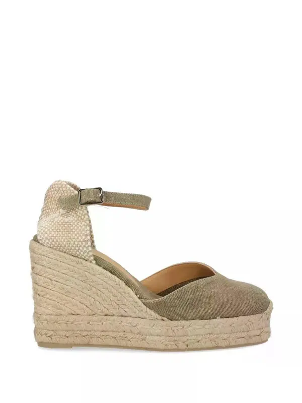 CastaÑer Chiarita Ankle-strap Wedge Espadrilles - Green