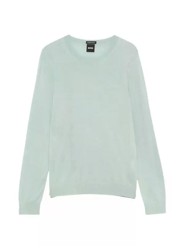 BOSS Ferpina Crew-neck Top - Green