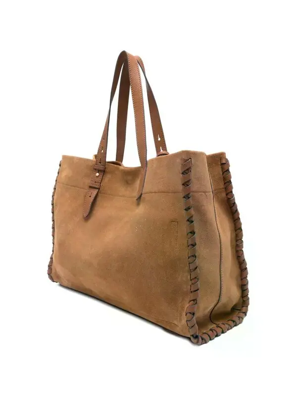 ANYA HINDMARCH Mortimer Braided-detail Tote Bag - Brown