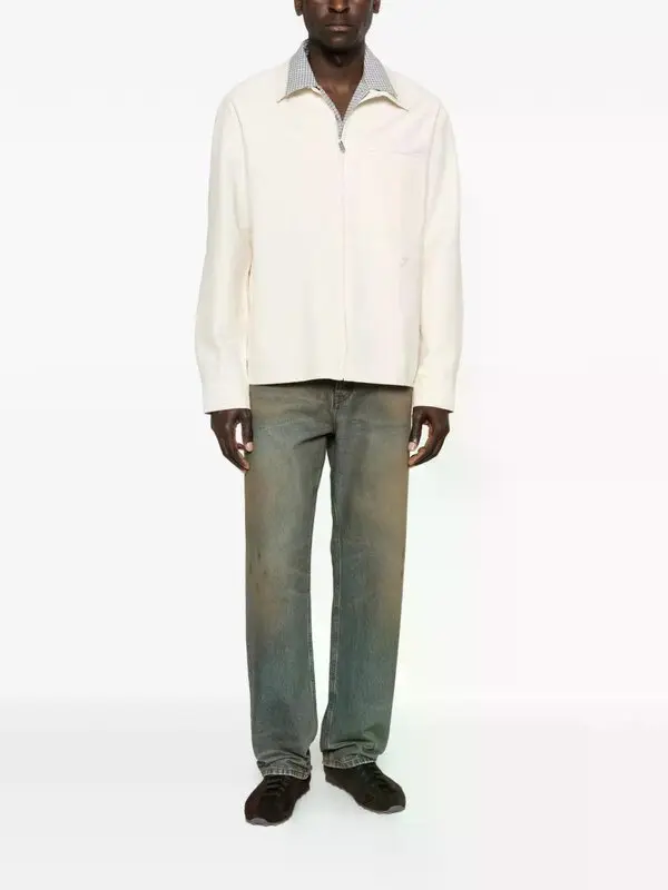 Jacquemus Mecano Embroidered-logo Zip Shirt