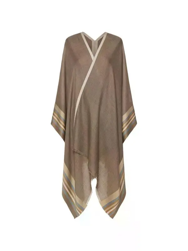 Alonpi Stripe-detail Cape