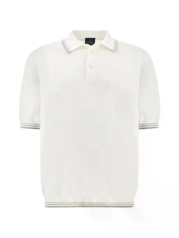 Paul & Shark Ribbed-details Polo Shirt - White