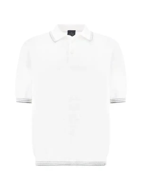 Paul & Shark Ribbed-details Polo Shirt - White