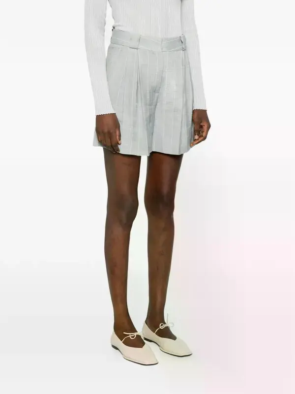 BLAZÉ MILANO Pinstripe Pleated Shorts - Blue