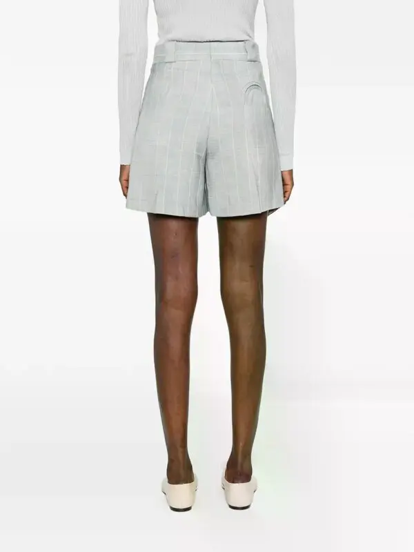 BLAZÉ MILANO Pinstripe Pleated Shorts - Blue