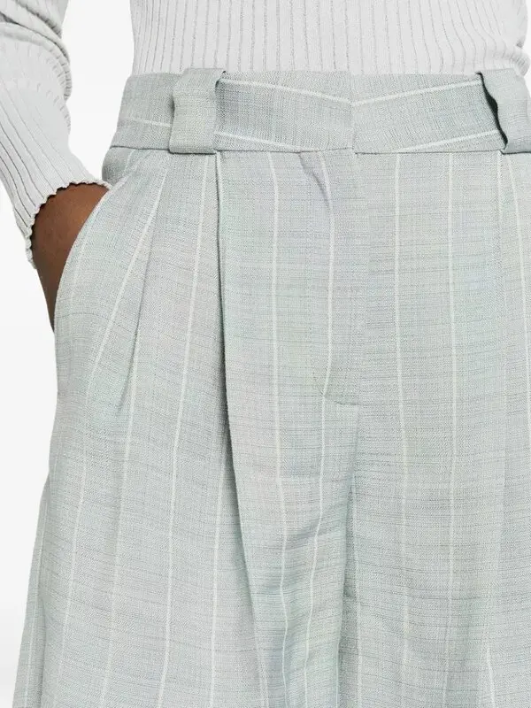 BLAZÉ MILANO Pinstripe Pleated Shorts - Blue