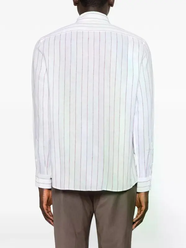 Brunello Cucinelli Striped-pattern Linen Shirt