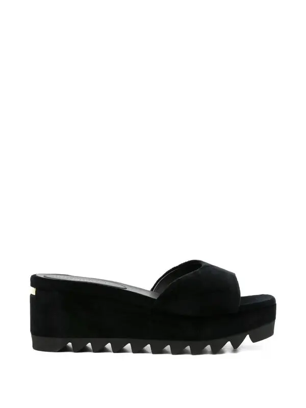 Stella McCartney Velvet Platform Sandals - Black