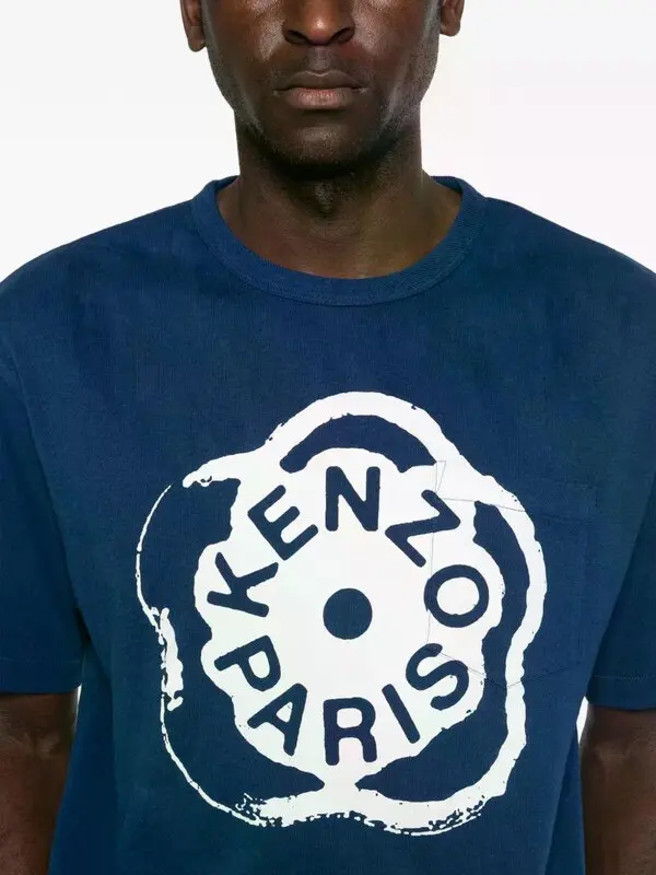 Kenzo Boke Fower 2.0 Chest-pocket T-shirt - Blue