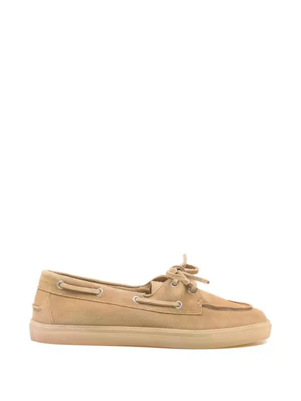 SUMMERY COPENHAGEN Suede Boat Shoes - Neutrals