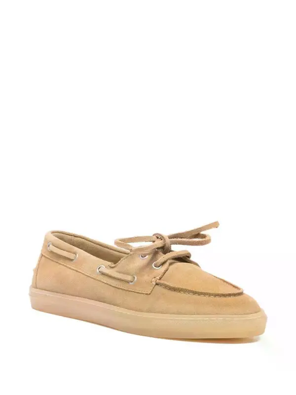 SUMMERY COPENHAGEN Suede Boat Shoes - Neutrals
