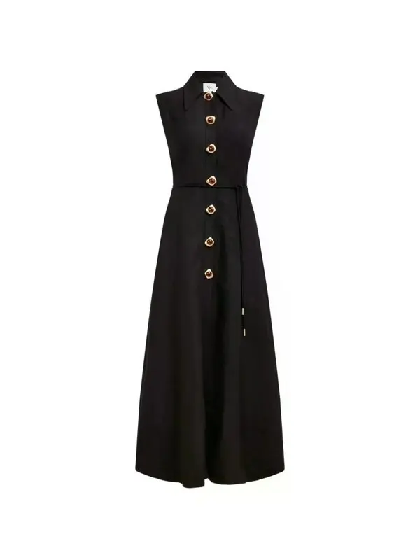 Aje Sasha Button-up Collared Midi Dress