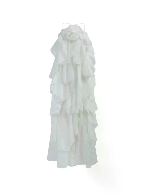 Aje Merritt Ruffled Floral Maxi Dress - White