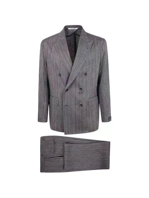 Tagliatore Pinstripe Double-breasted Blazer - Grey