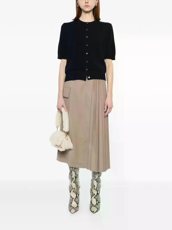 N.peal Cashmere Short-sleeve Cardigan - Blue