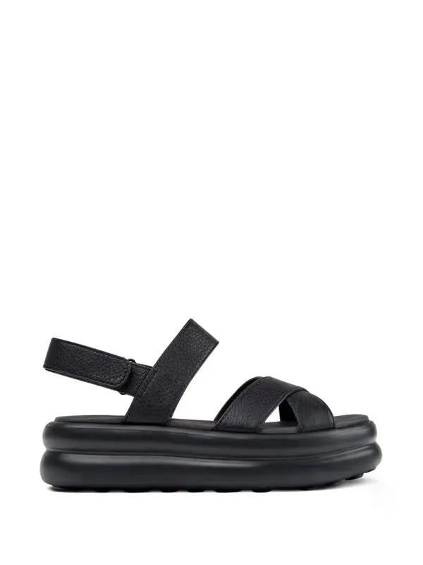 Camper Pelotas Flota Up Leather Sandals - Black