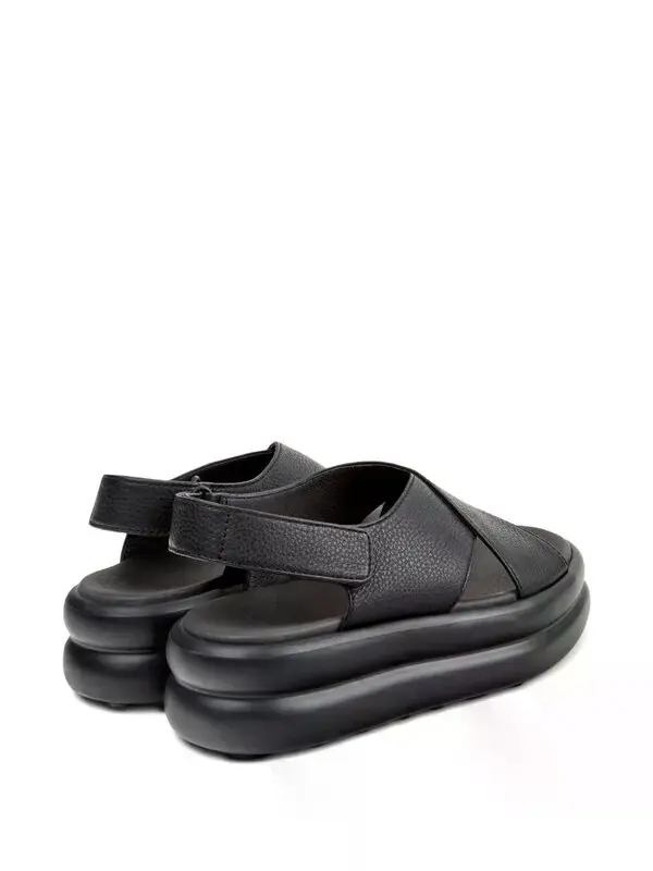Camper Pelotas Flota Up Leather Sandals - Black