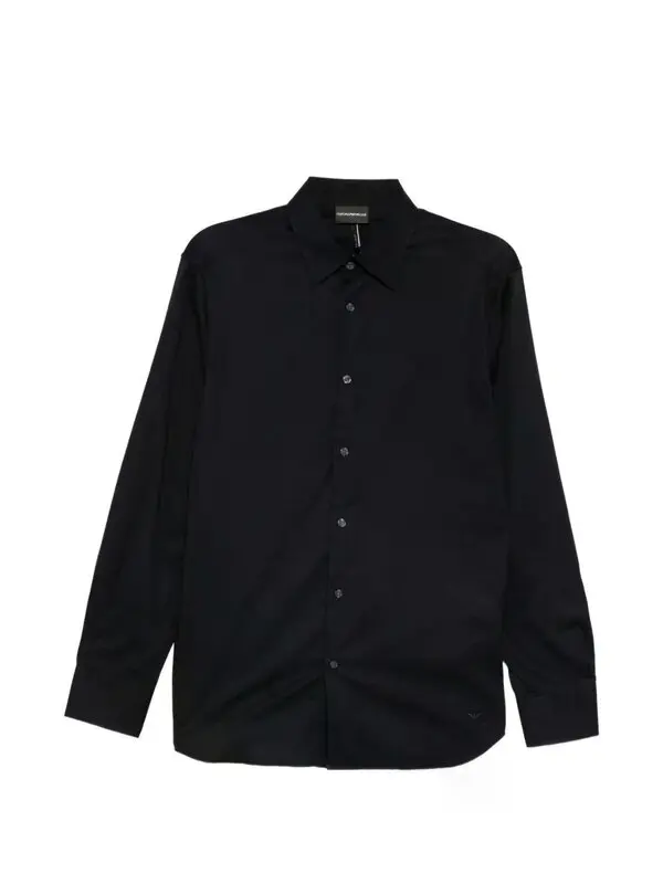 Emporio Armani Logo-embroidered Shirt - Blue