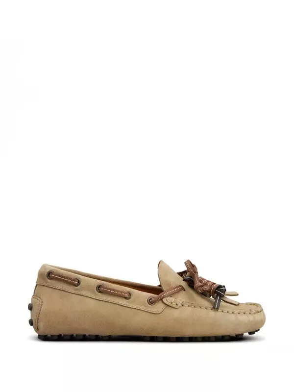 TOD'S Gommino Suede Loafers - Neutrals