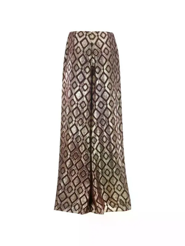 Alexis Maxine Diamond-pattern Palazzo Pants