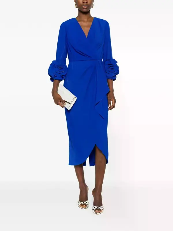 Rosa Clara Floral Ruffle Midi Dress